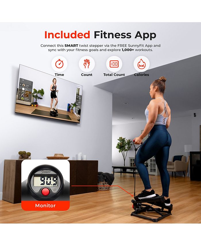 Sunny Health & Fitness Smart Twist Stepper Machine - SF-S0979SMART - Macy's