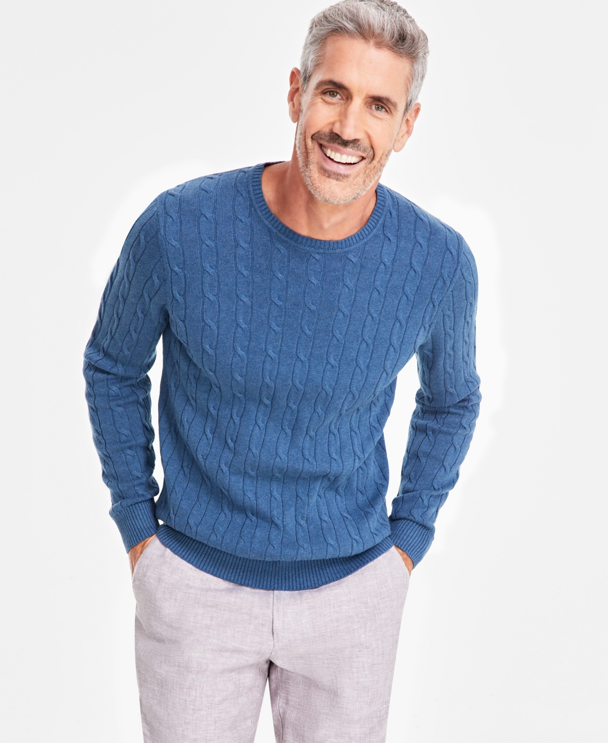 Click here for Club Room Mens Cable-Knit Cotton Sweater  Created... prices