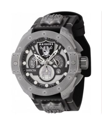 Invicta Men's 45116 NFL Las Vegas Raiders Quartz Chronograph Gunmetal ...