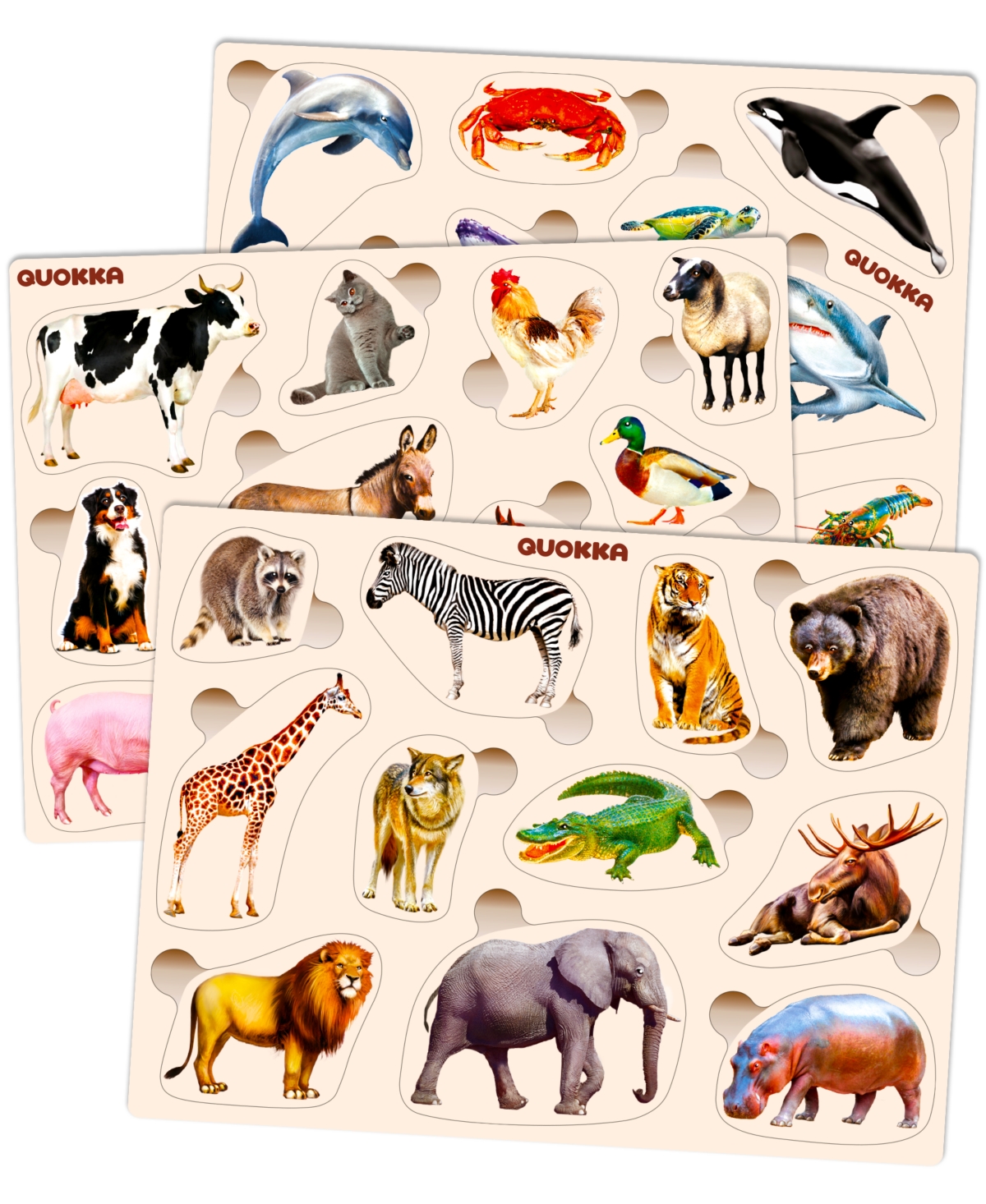 Click here for Quokka 3xSET Wooden Puzzles for Toddlers 1-3  ... prices