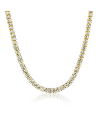 Simona Sterling Silver 5mm D-C Ice Barrel Chain - Two-Tone - Macy's