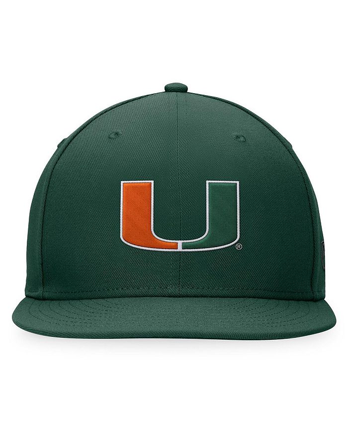 Top of the World Men's Green Miami Hurricanes Fitted Hat - Macy's