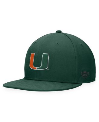 Top of the World Men's Green Miami Hurricanes Fitted Hat - Macy's