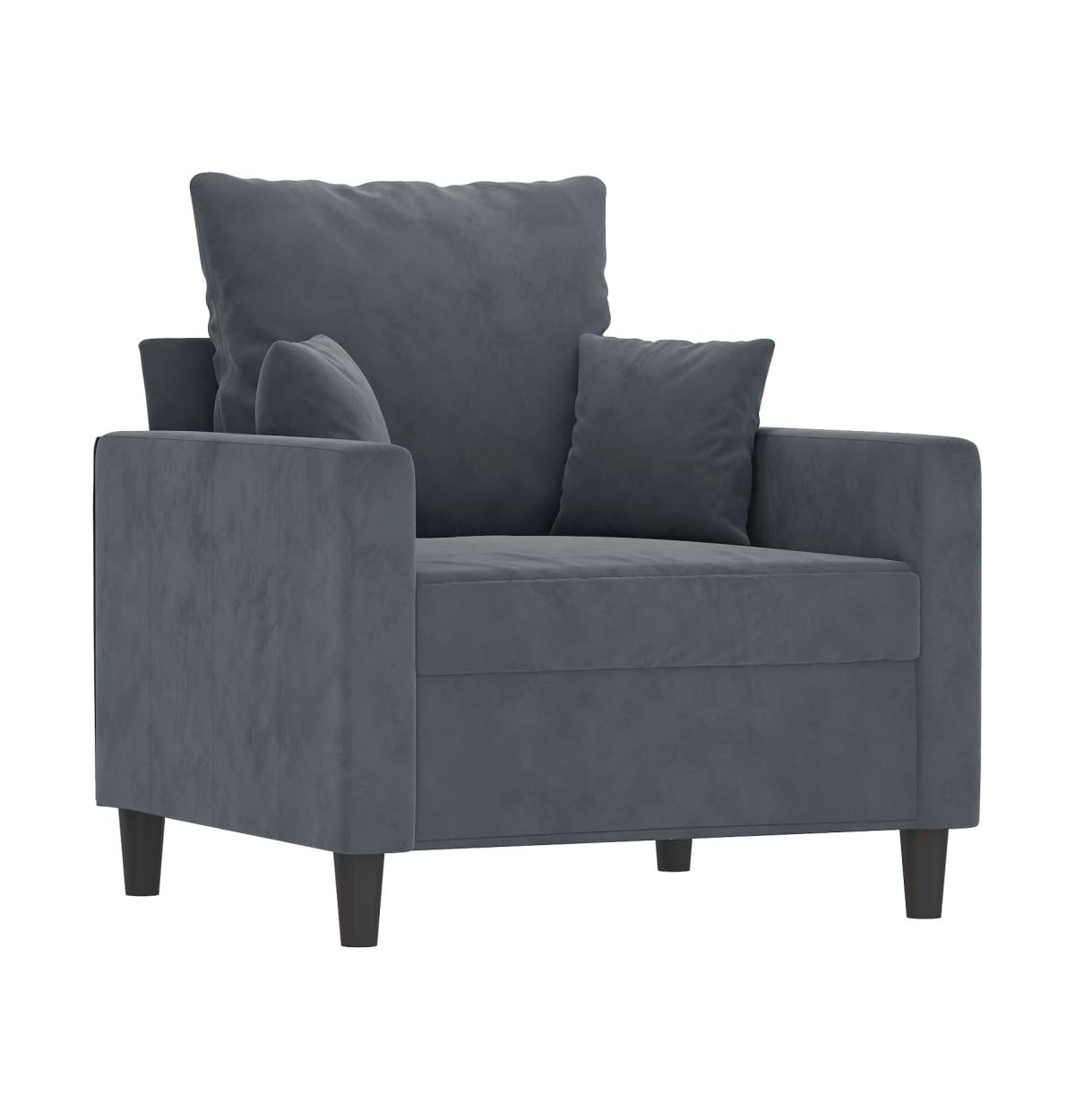 Click here for vidaXL Sofa Chair Dark Gray 23.6 Velvet - Gray prices