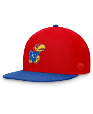 Top of the World Men's Red/Royal Kansas Jayhawks Rally Two-Tone Fitted ...