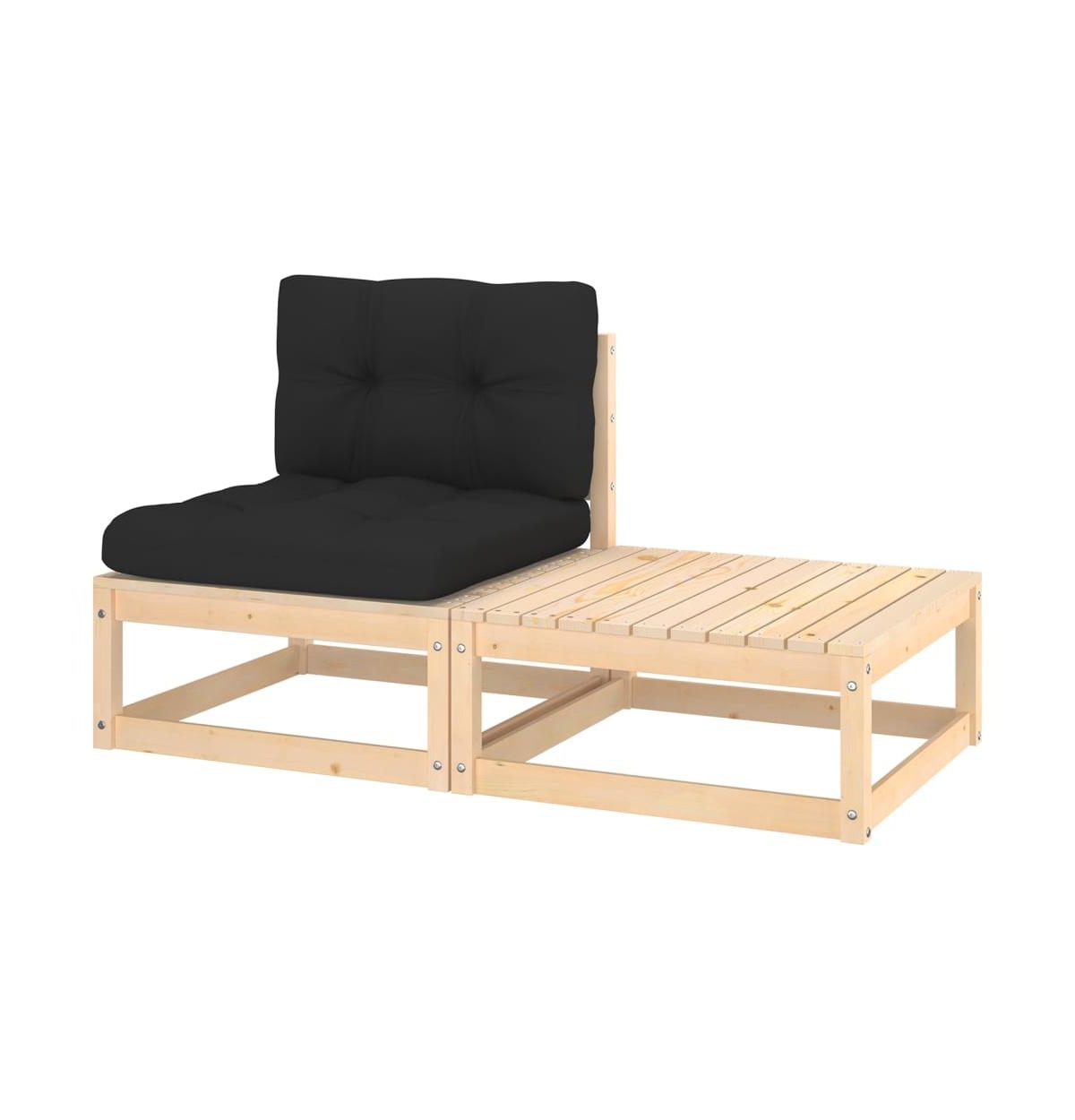Click here for vidaXL 2 Piece Patio Lounge Set with Cushions Soli... prices