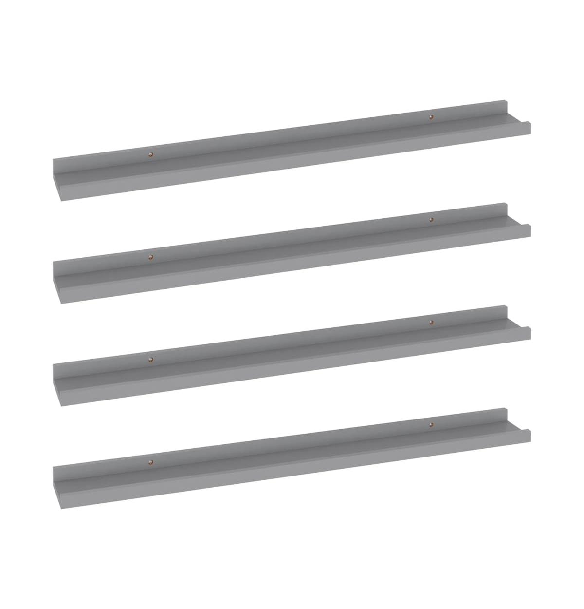 Click here for vidaXL Wall Shelves 4 pcs Gray 31.5x3.5x1.2 - Gray prices