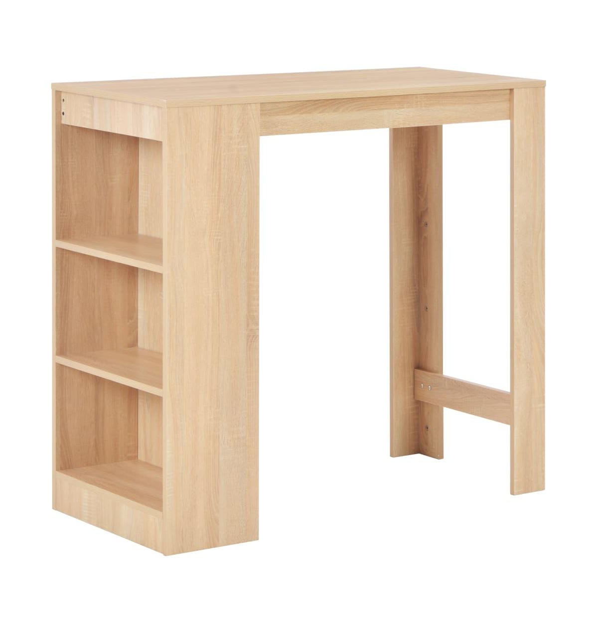 Click here for vidaXL Bar Table with Shelf Oak 43.3x19.7x40.6 - B... prices