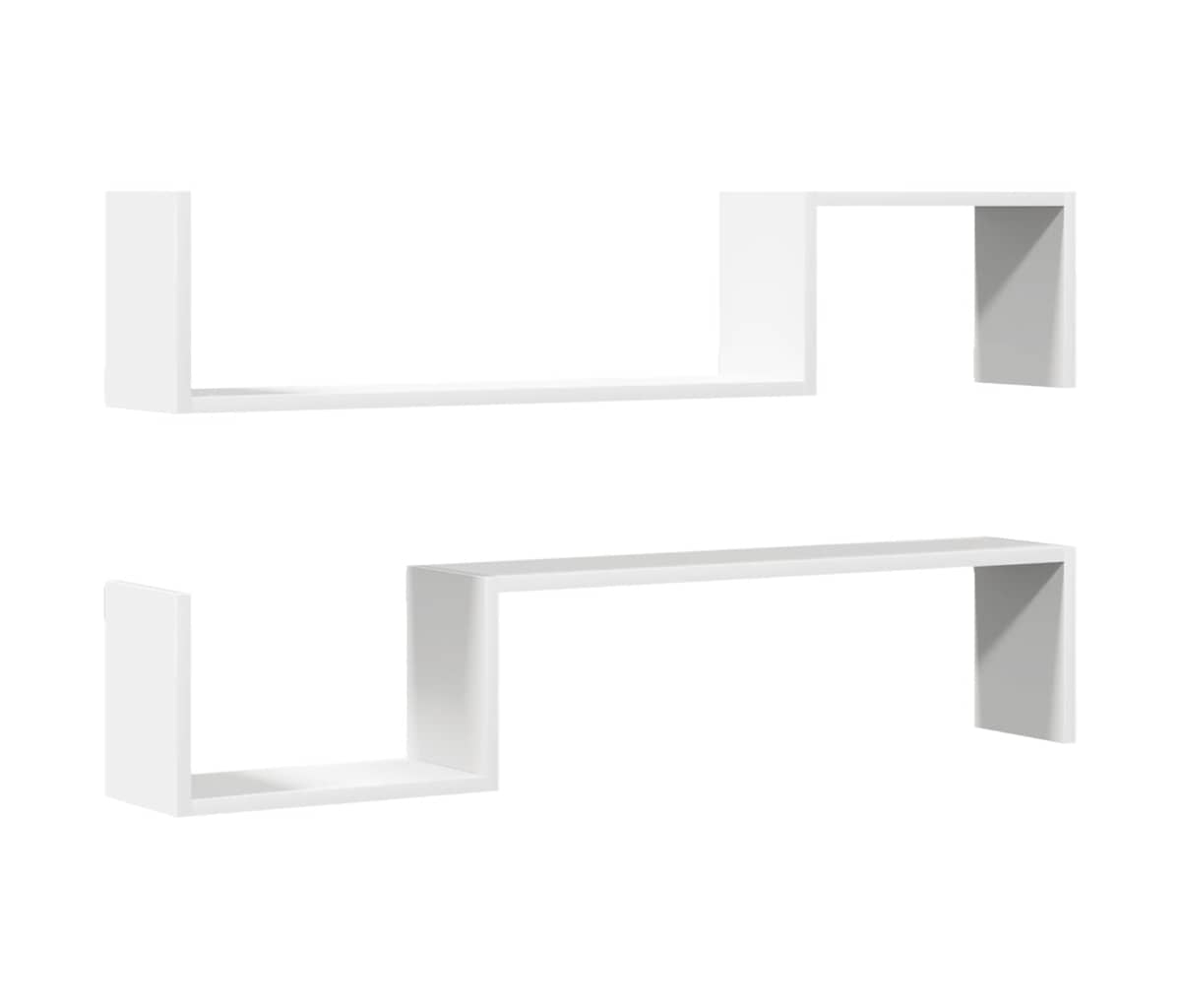 Click here for vidaXL Wall Shelves 2 pcs White 39.4x5.9x7.9 Engin... prices