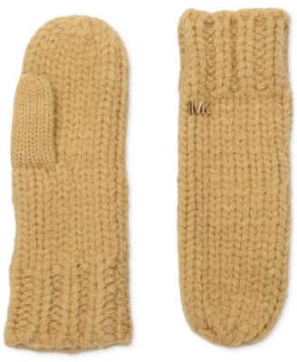 Michael Kors MICHAEL Women s Logo Detail Super Chunk Mittens Macy s