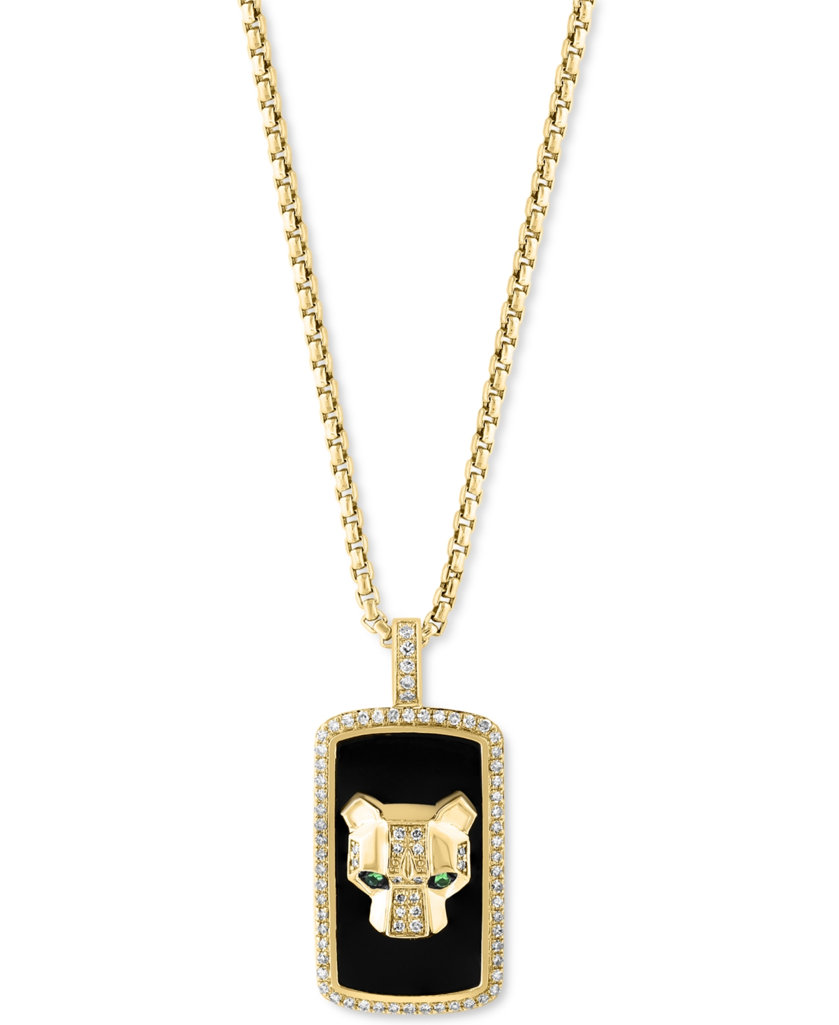 Click here for Effy Mens Onyx  Diamond (1/5 ct. t.w.)  & Tsavorit... prices