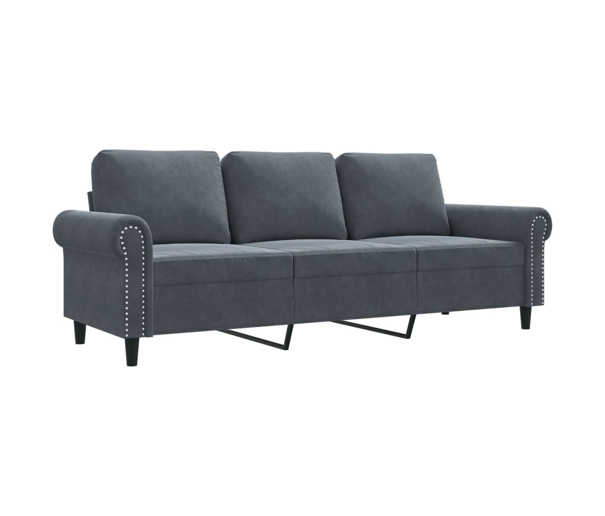 Click here for vidaXL 3-Seater Sofa Dark Gray 70.9 Velvet - Grey prices