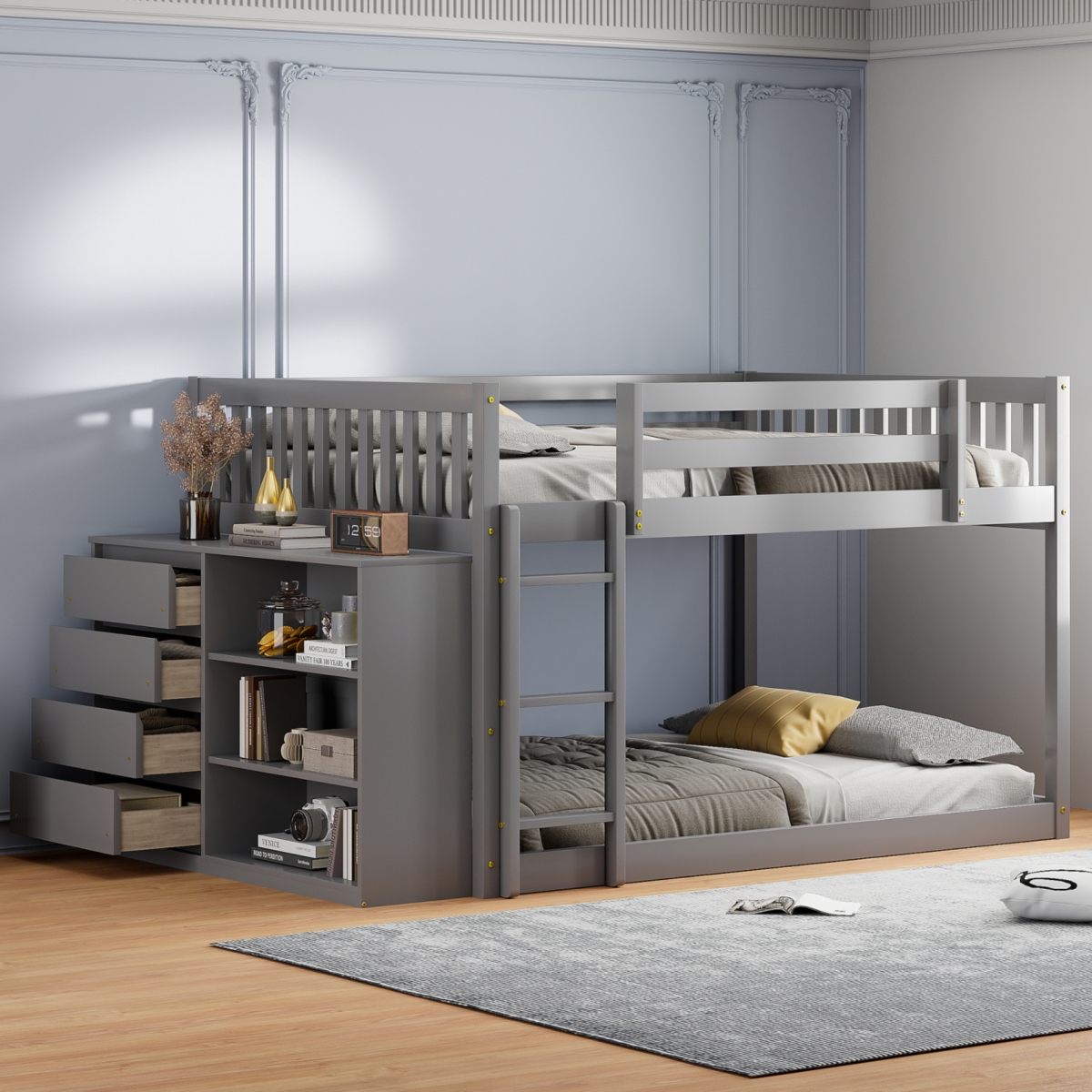 Click here for Streamdale Full over Full Bunk Bed with 4 Drawers... prices