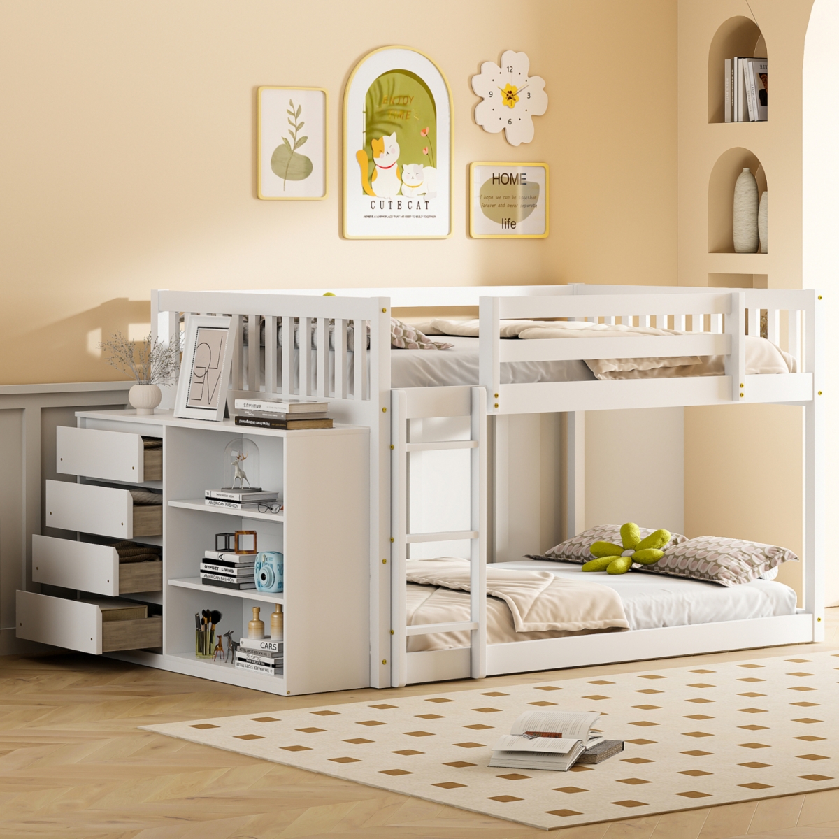 Click here for Streamdale Full over Full Bunk Bed with 4 Drawers... prices