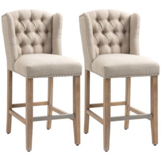 Streamdale Furniture Counter Height Bar Stools Set of 2 with Wood Legs ...