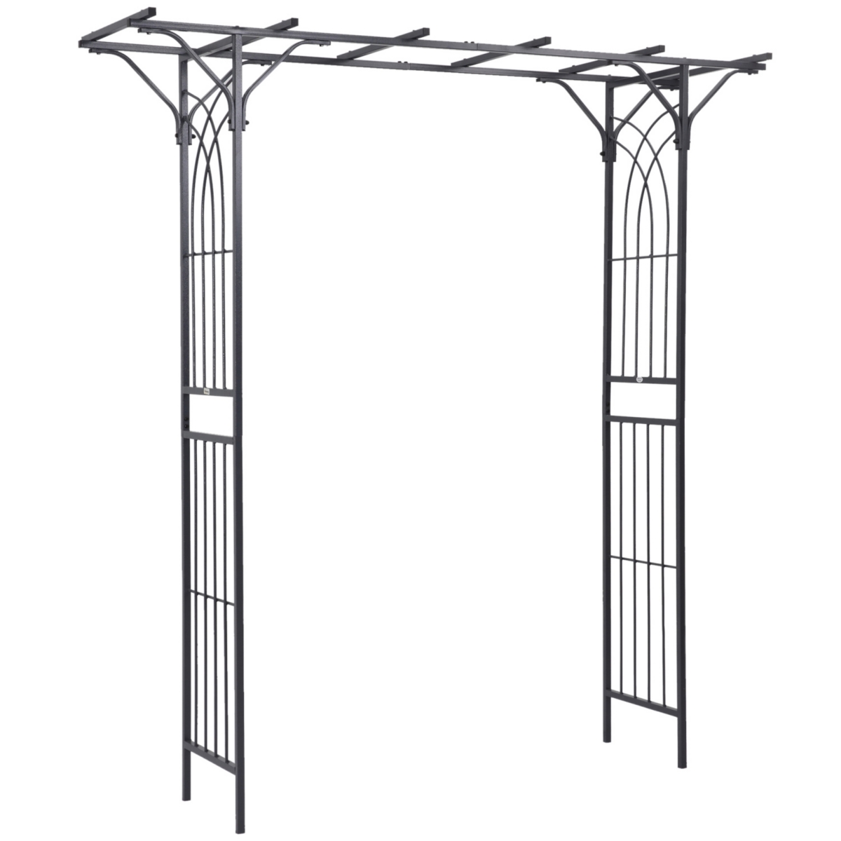 Click here for Decorative Metal Garden Trellis Arch - Gray prices