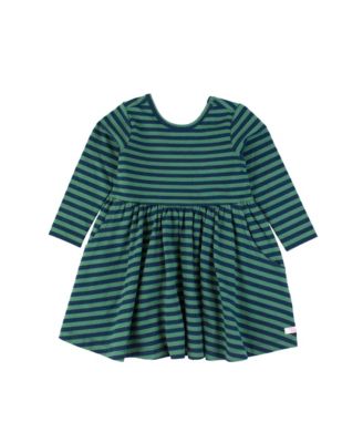 RuffleButts Little Girls Knit Long Sleeve Twirl Dress - Macy's