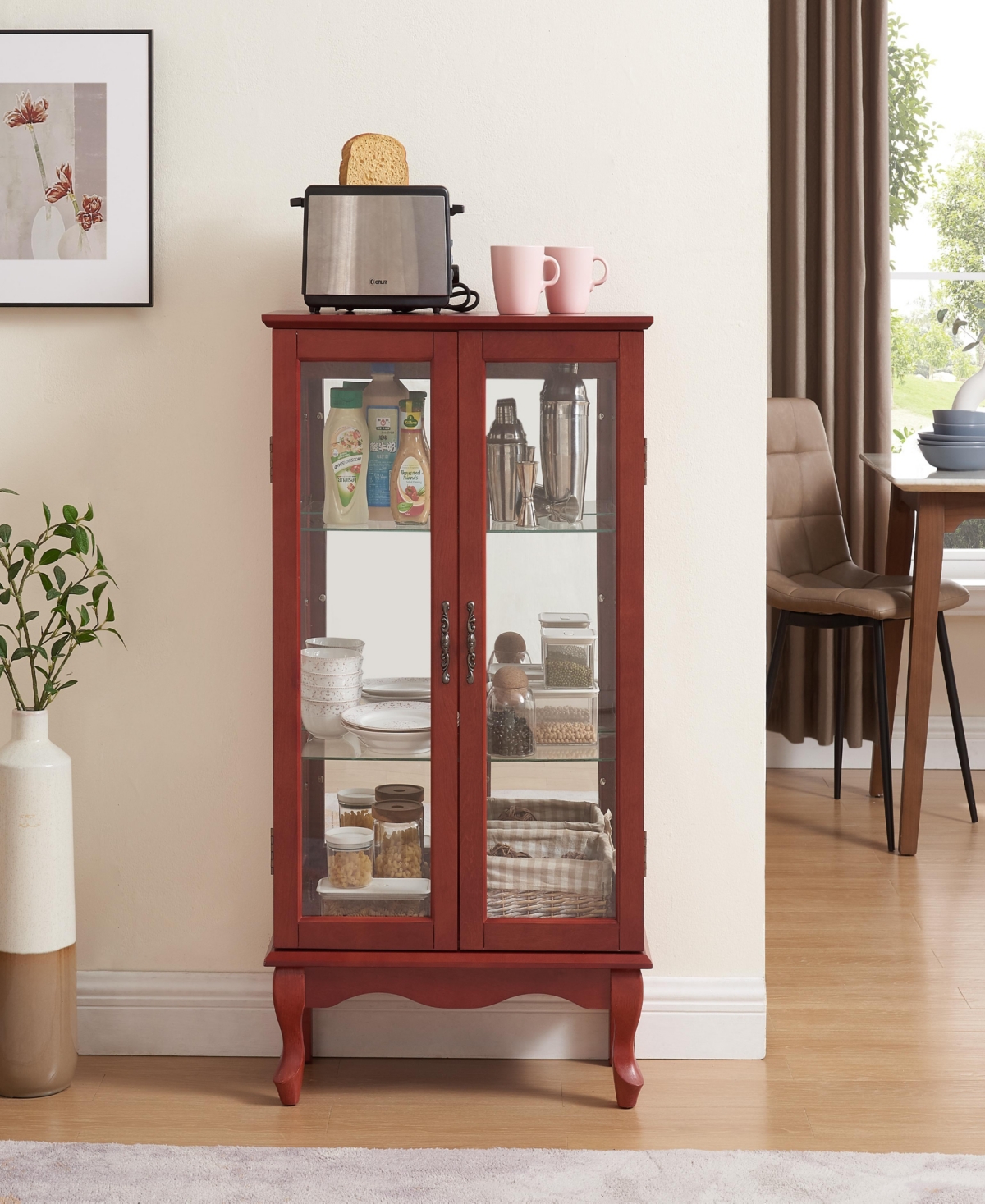 Click here for Simplie Fun Lighted Display Cabinet with Glass Doo... prices