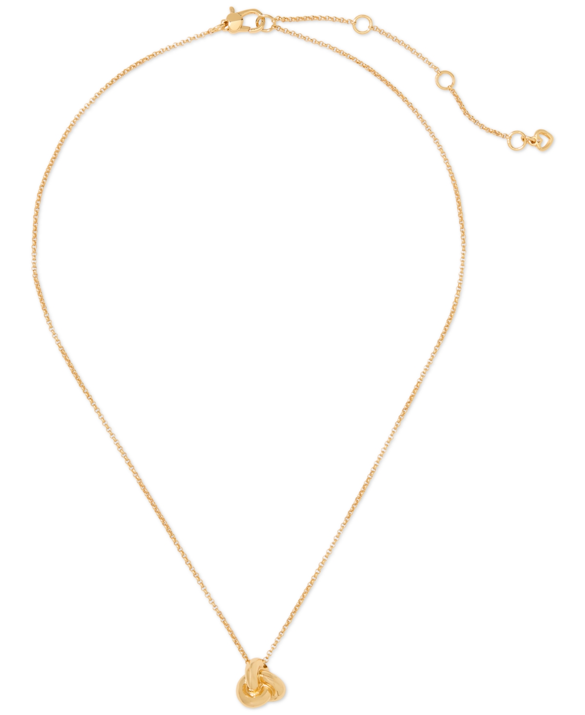 Click here for Kate Spade New York Polished Love Knot Pendant Nec... prices
