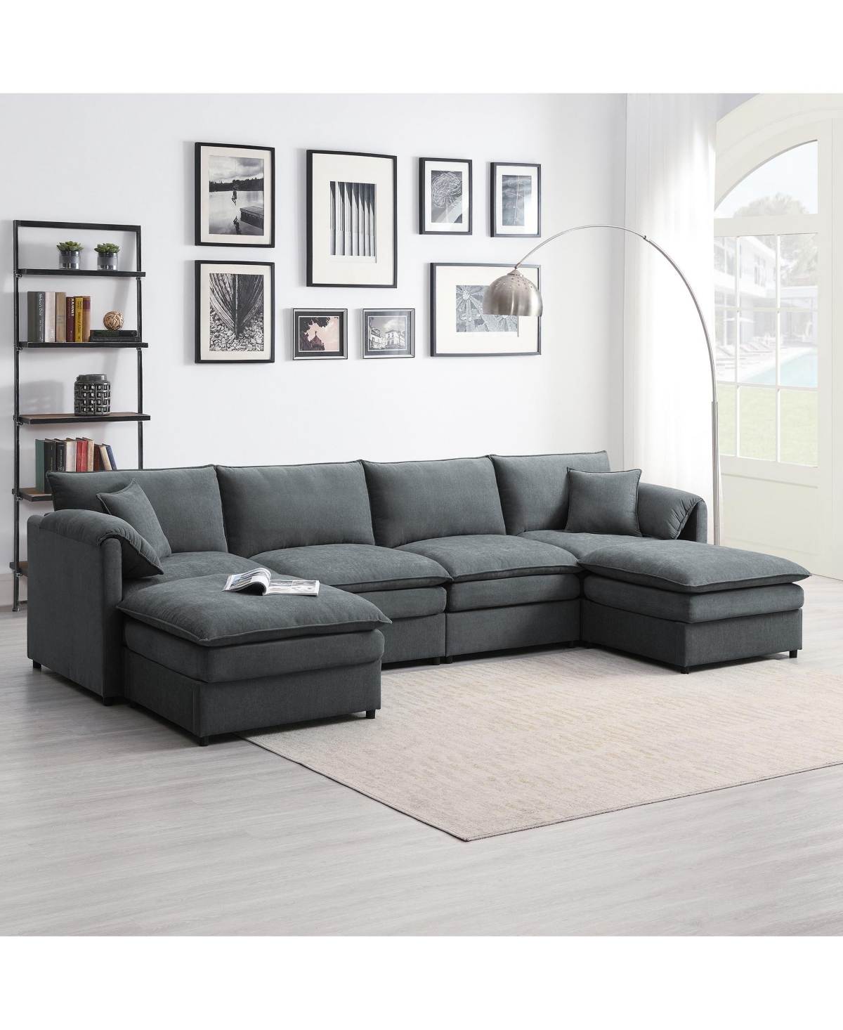 Click here for Simplie Fun 134 Chenille Cloud Modular Sofa: 6-Sea... prices