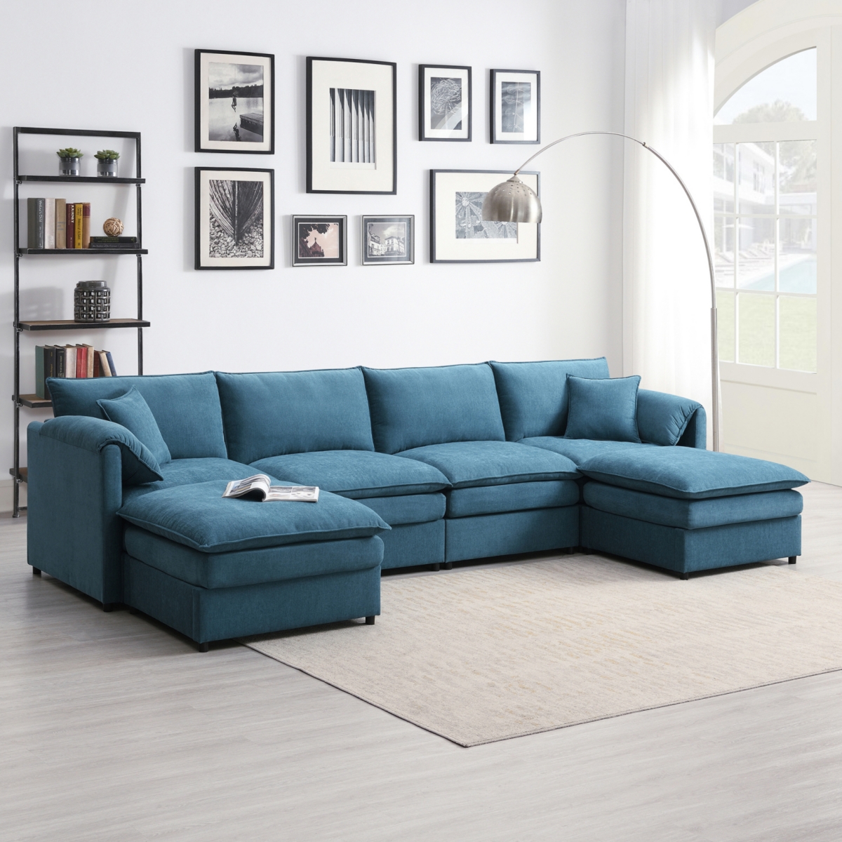 Click here for Simplie Fun 134 Chenille Cloud Modular Sofa: 6-Sea... prices