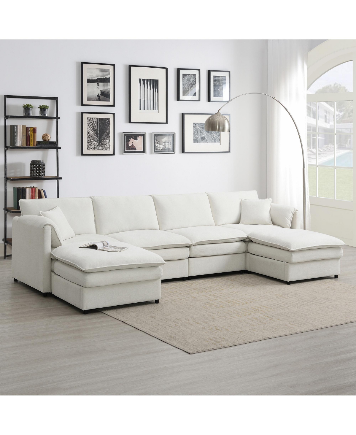 Click here for Simplie Fun 134 Chenille Cloud Modular Sofa: 6-Sea... prices