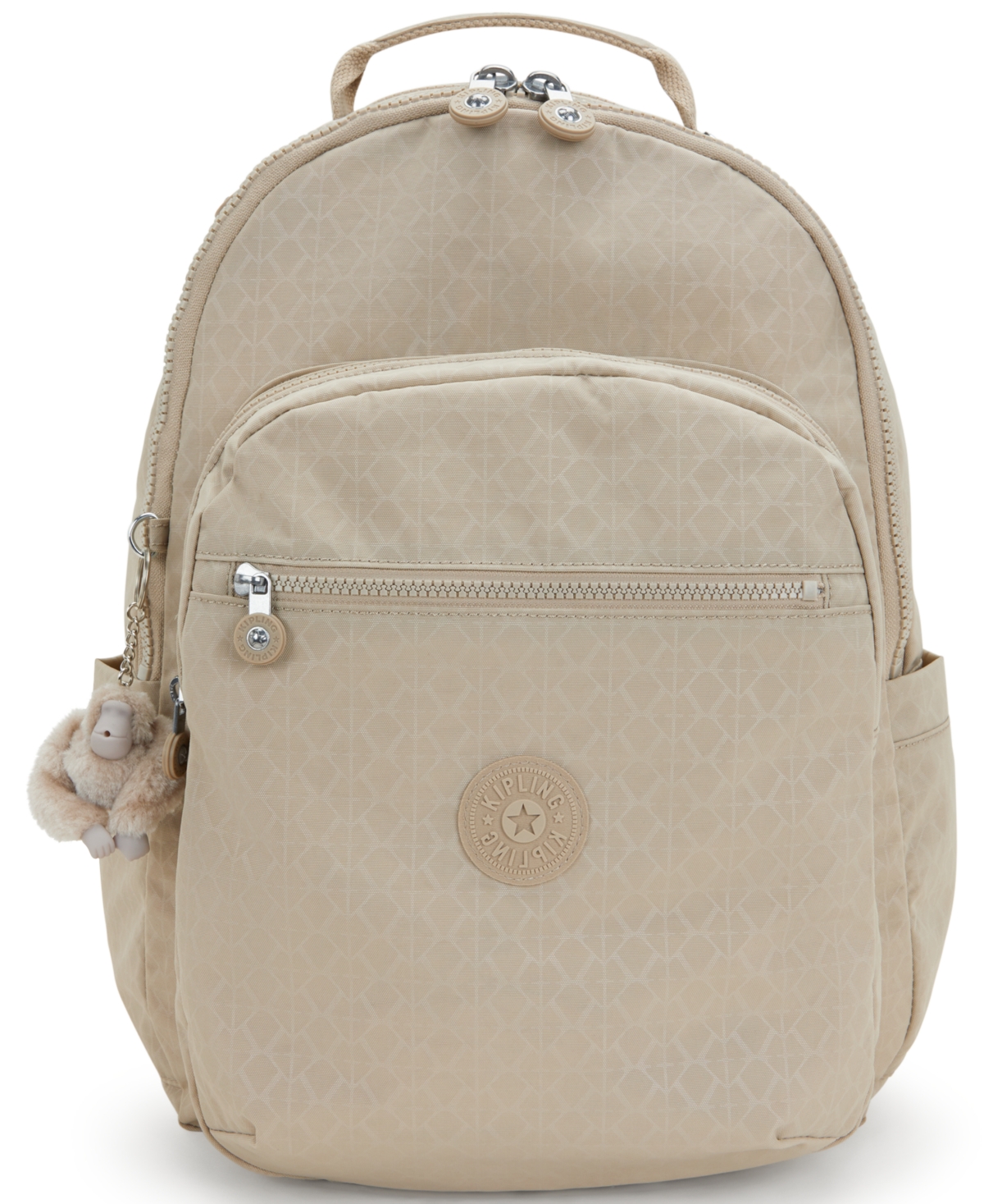Kipling Seoul Go Large Backpack In Signature Beige Embossed | ModeSens