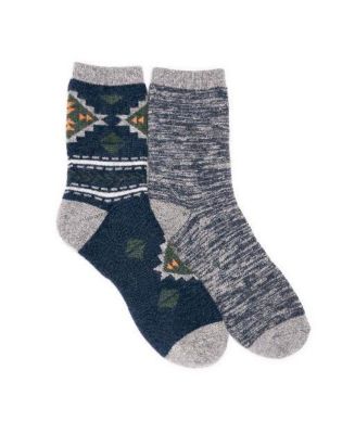 MUK LUKS Men's Wool 6 Inch Socks (2 Pair Pack) - Macy's