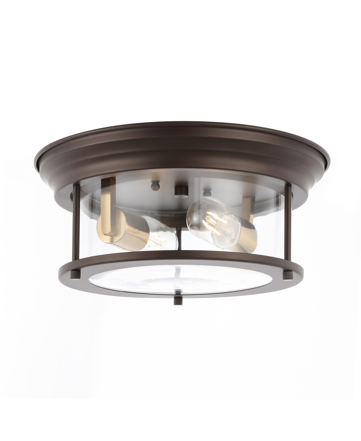 Click here for Jonathan Y Lauren 13.25 2-Light Metal/Glass Led Fl... prices
