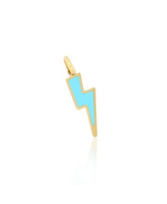 The Lovery Turquoise Lightning Bolt Charm 14K Gold - Macy's