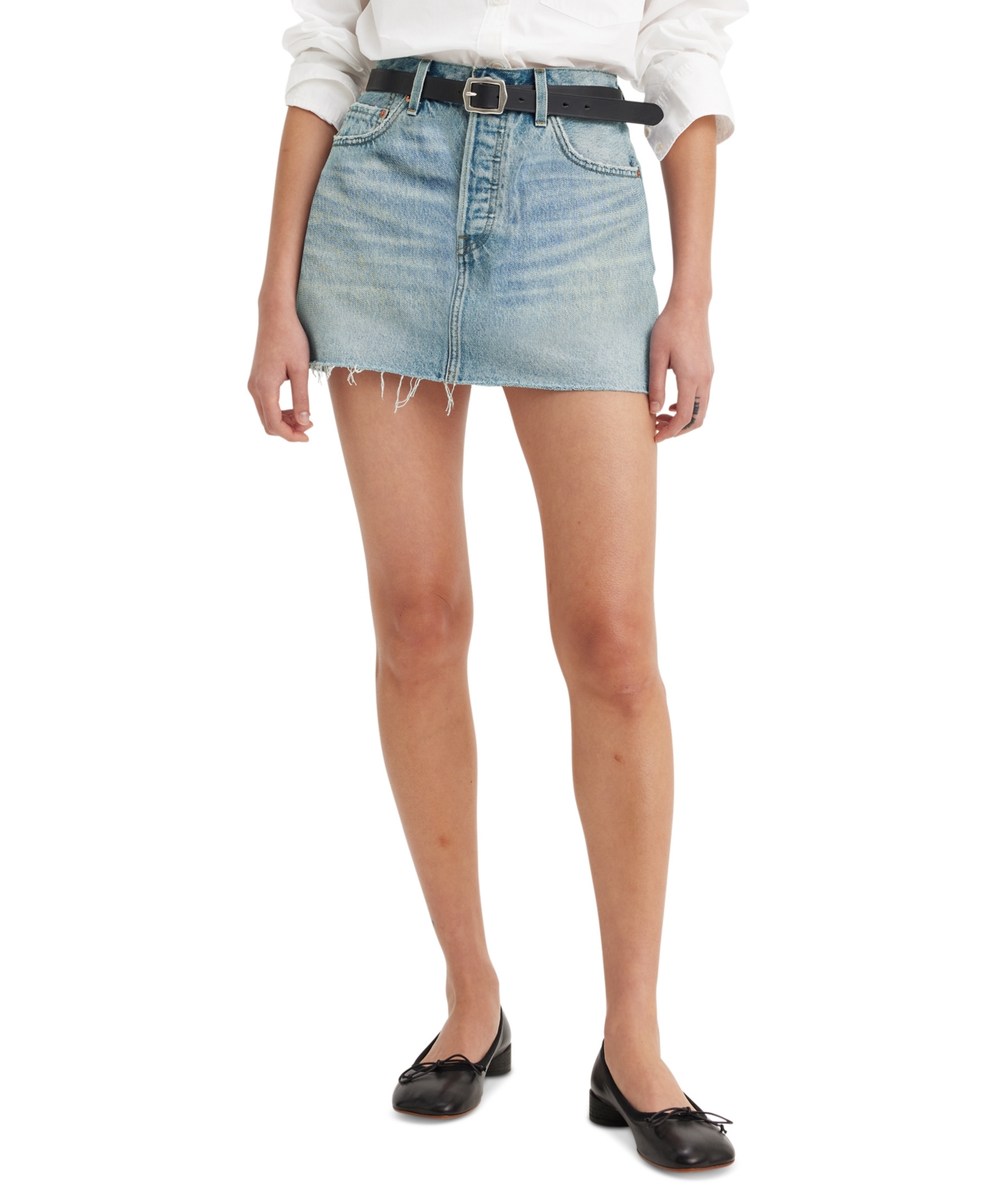 Click here for Levis Womens Icon Cotton Denim Skirt - Woven Minu prices