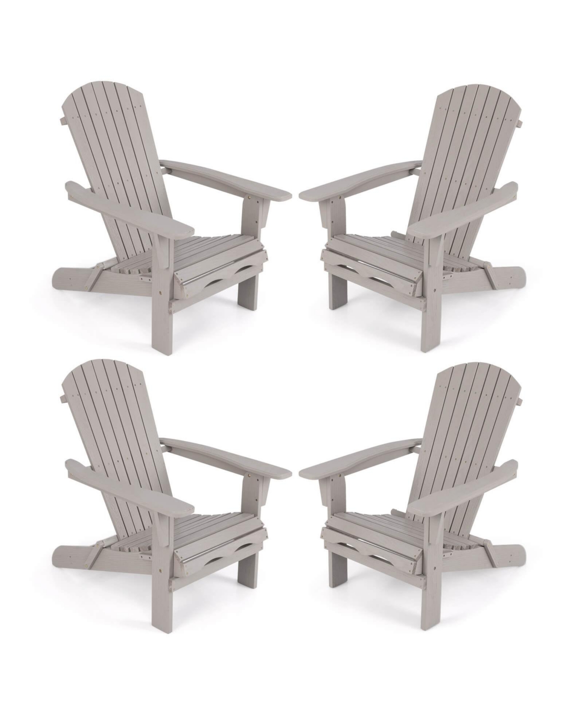 Click here for Folding Adirondack Chair Set of 1 with High Backre... prices