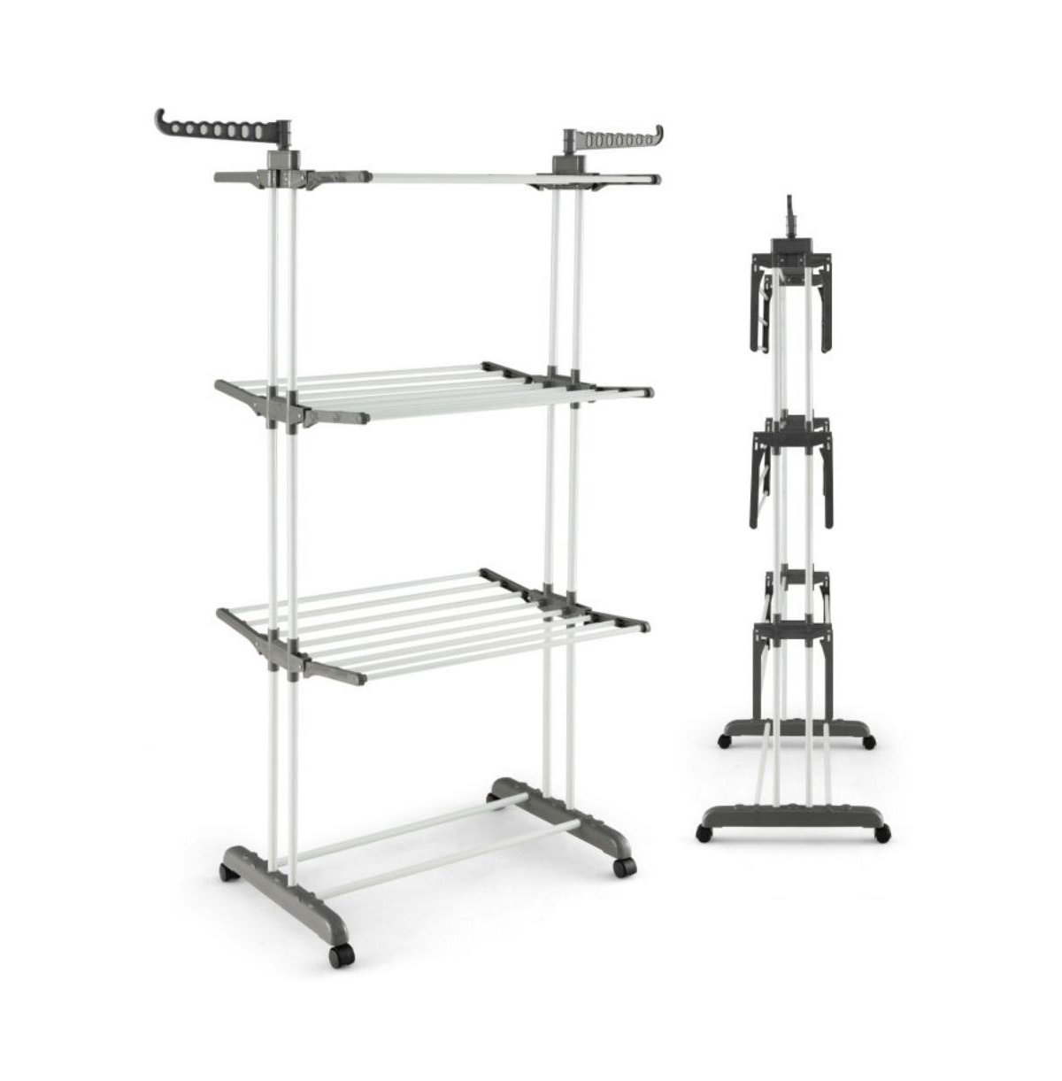 Click here for 4-tier Clothes Drying Rack with Rotatable Side Win... prices