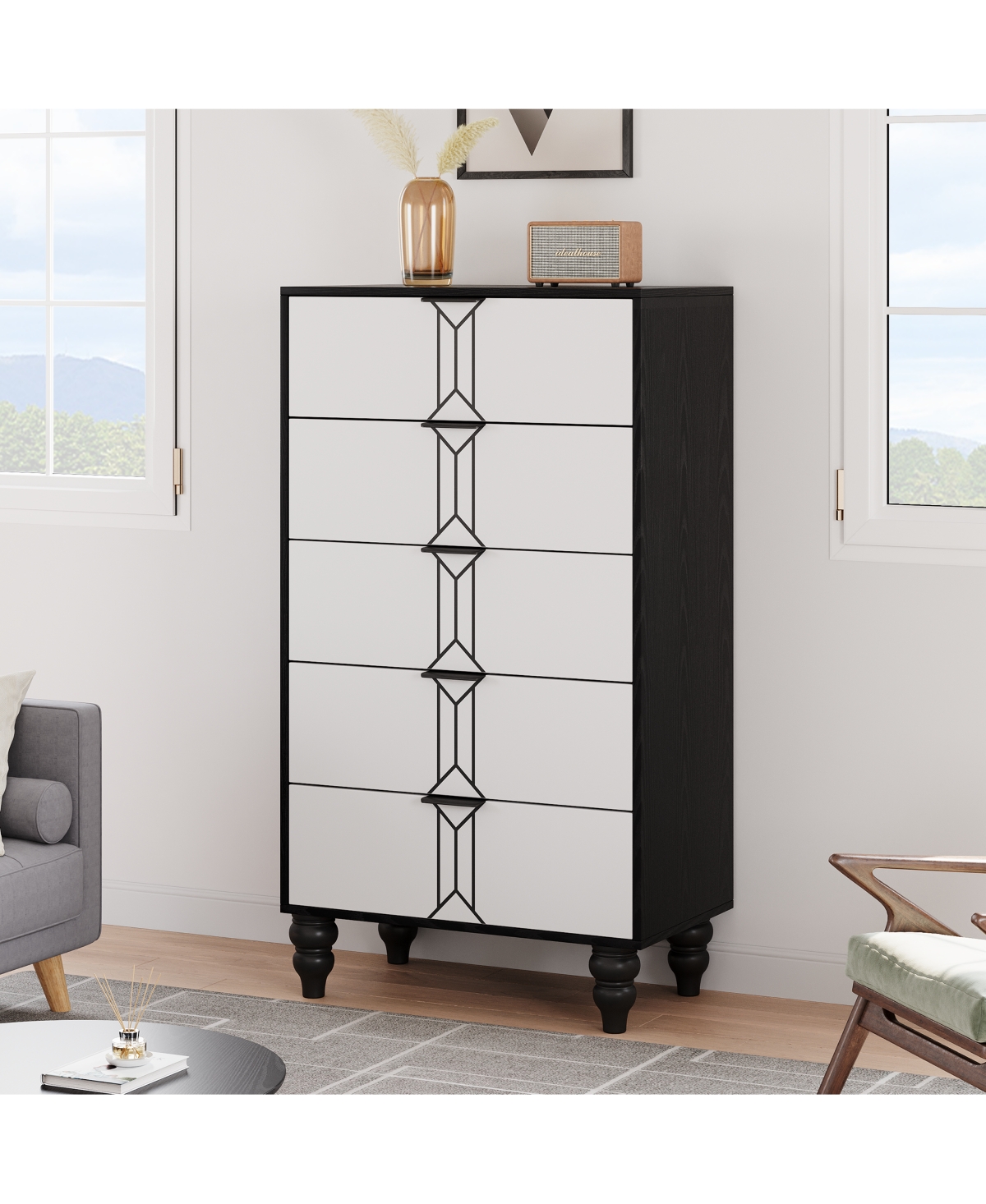 Click here for gaomon 5 Drawer Dresser with Deep Drawers for Bedr... prices