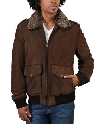 Frye Men's Suede Bomber Jacket with Vintage Finish - Macy's