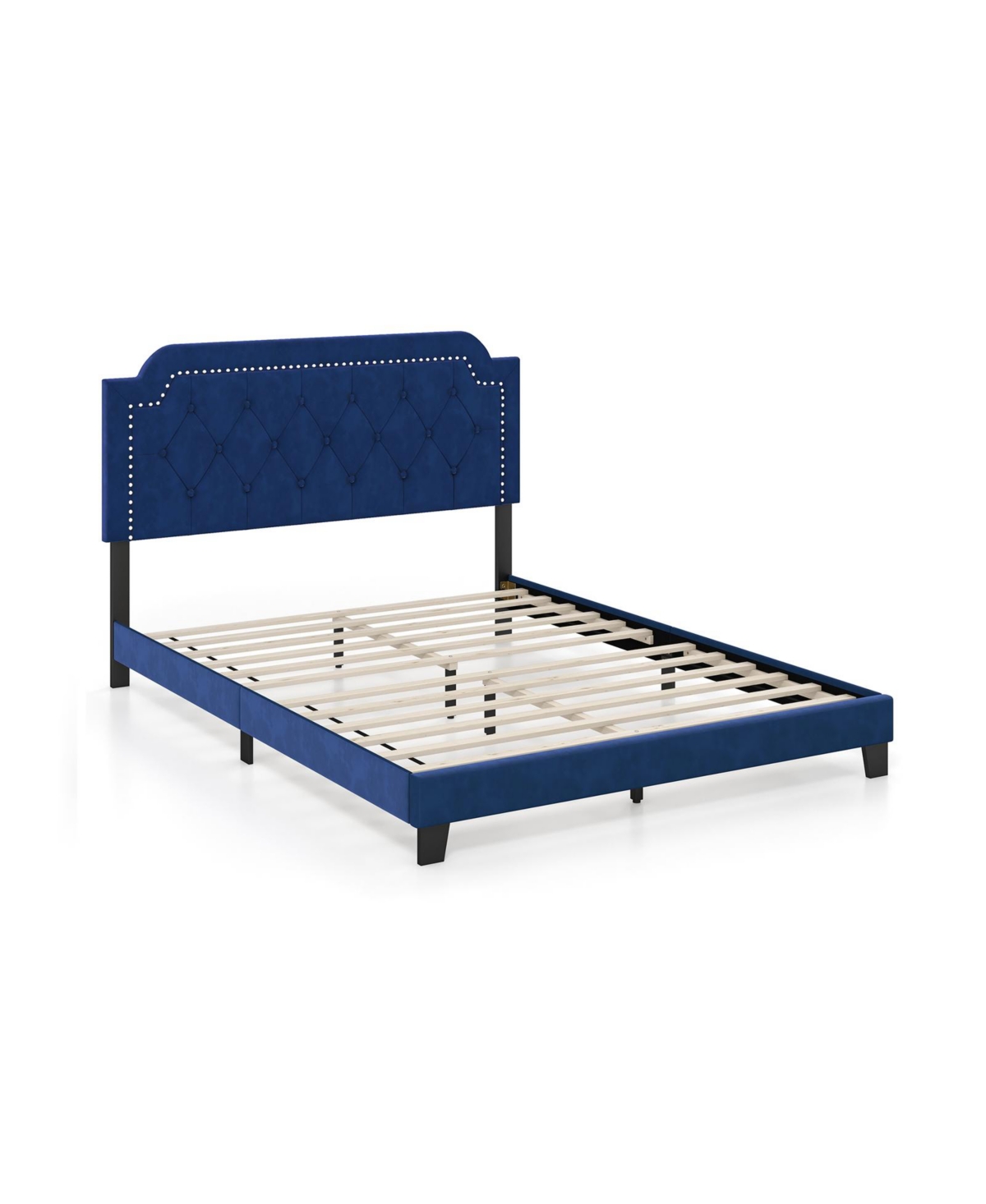 Click here for Queen Size Velvet Platform Bed with Button Tufted... prices