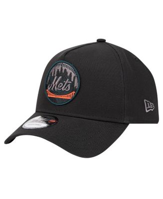 New Era Men's Black New York Mets Tonal Pop 9FORTY A-Frame Adjustable ...
