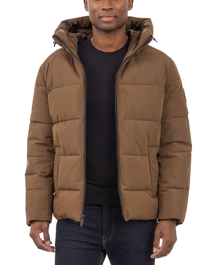 Michael Kors Men's Quilted Hooded Puffer Jacket - Macy's