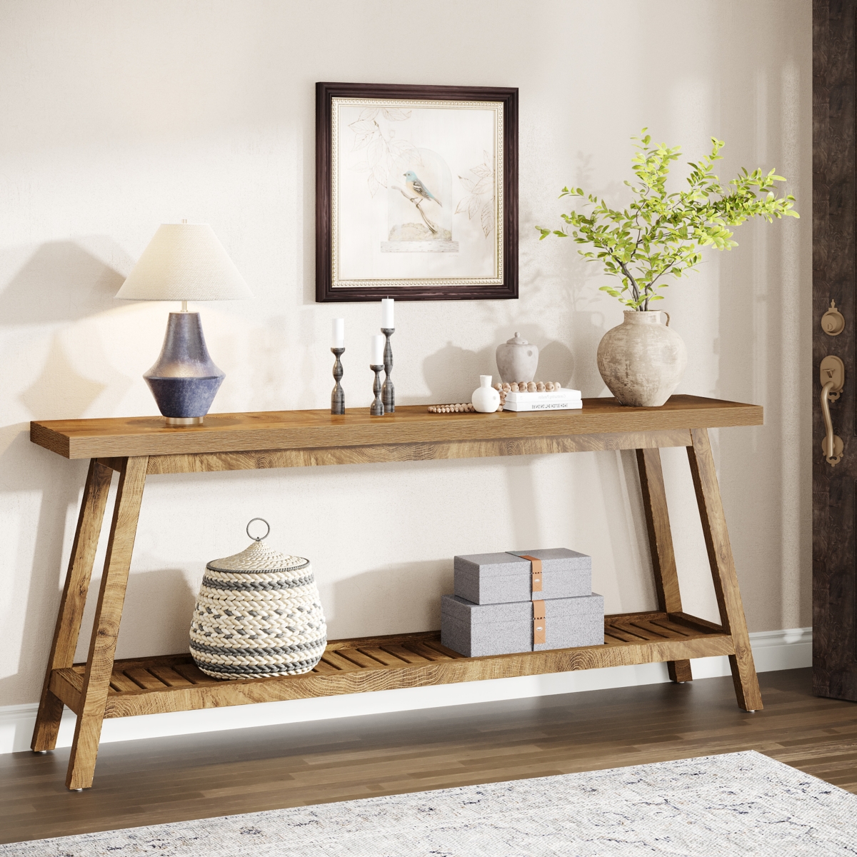 Click here for Tribesigns Farmhouse Console Entryway Table: 70.9... prices
