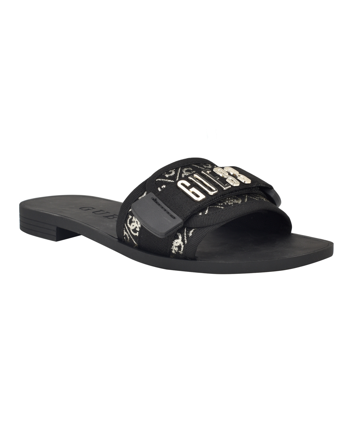 Click here for Guess Womens Elyze Quattro G Slip-On Slide Flat Sa... prices