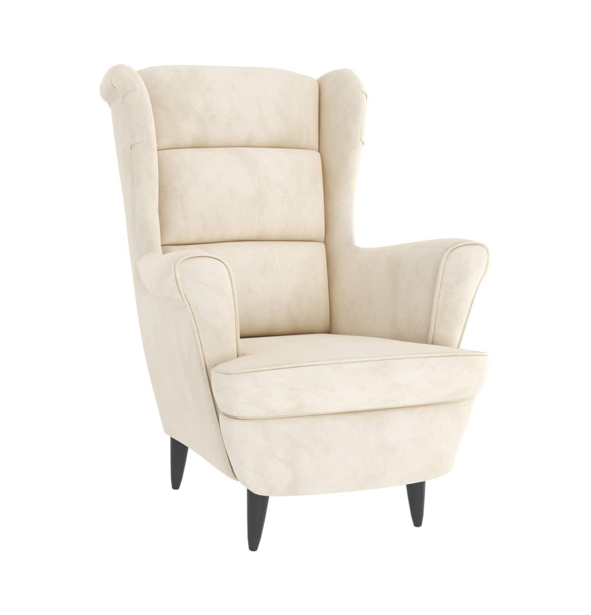 Click here for vidaXL Armchair Cream White Velvet - White prices