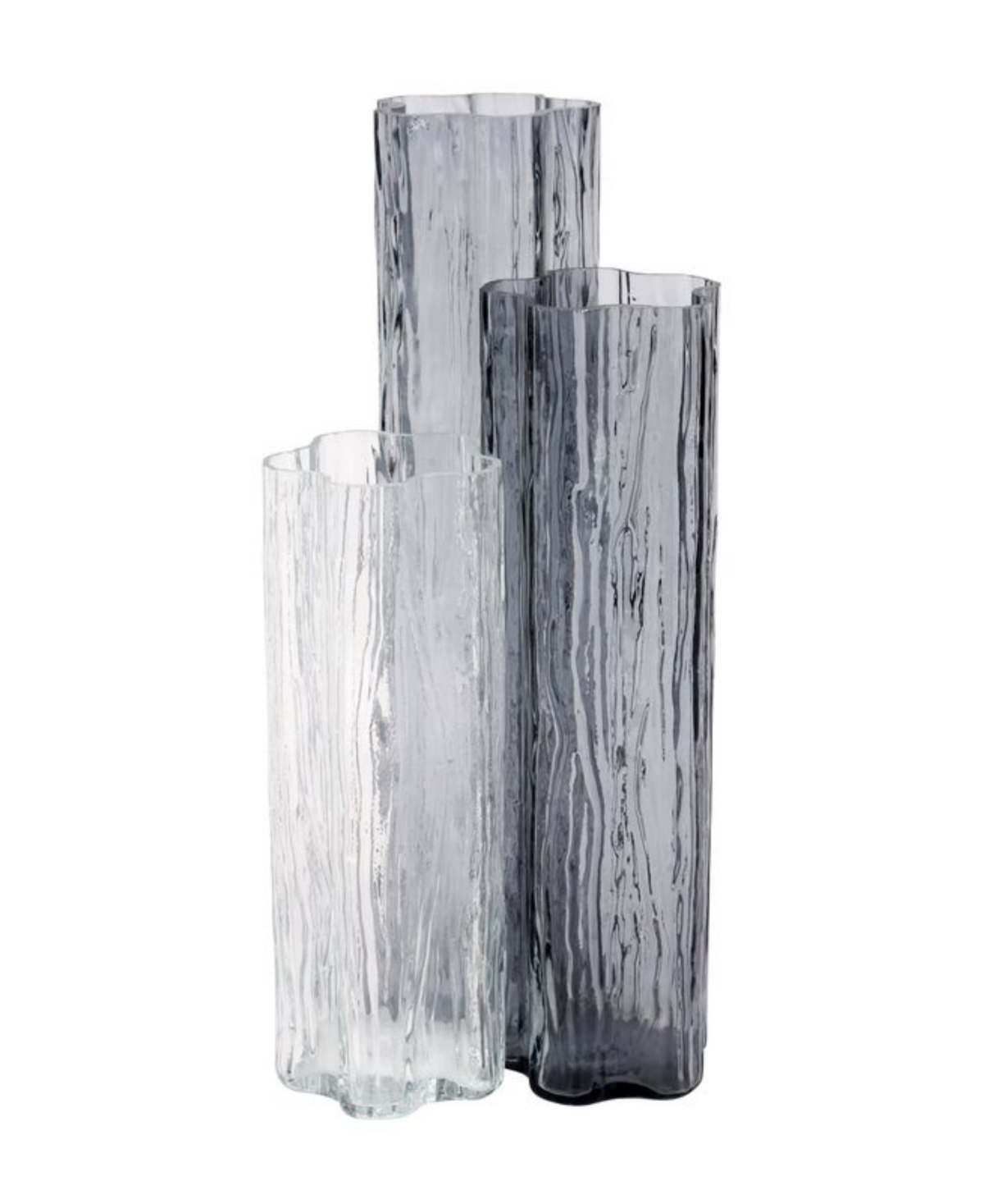 Click here for Vietri Flora Glass Vase - Gray prices