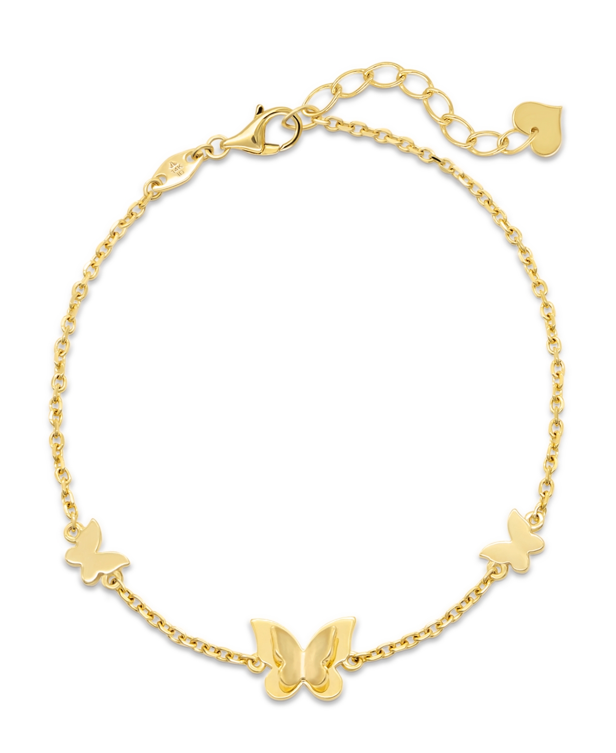 Click here for Devata Butterfly Chain Bracelet in 14K Gold  6.5 i... prices