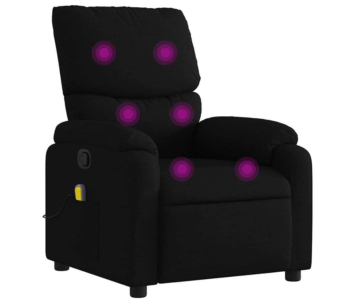 Click here for Massage Recliner Chair Black Fabric - Black prices