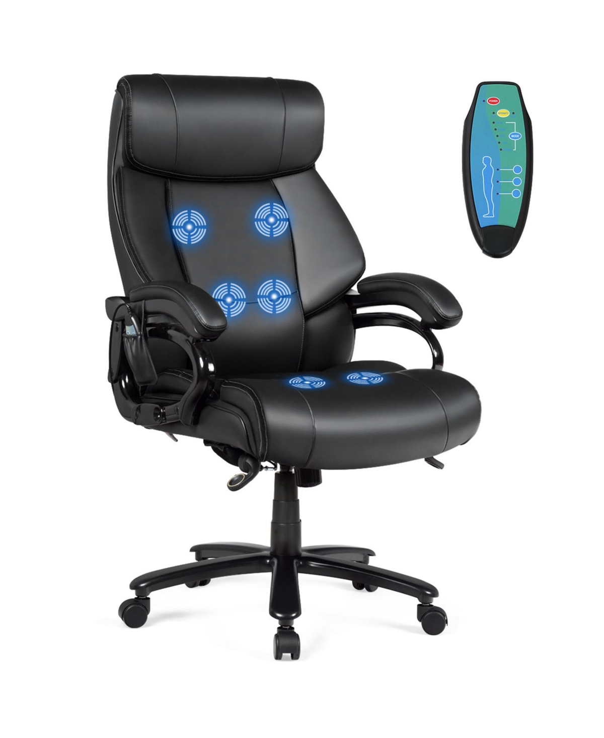 Click here for Sugift 400lb Pu Leather Massage Office Chair - Bla... prices