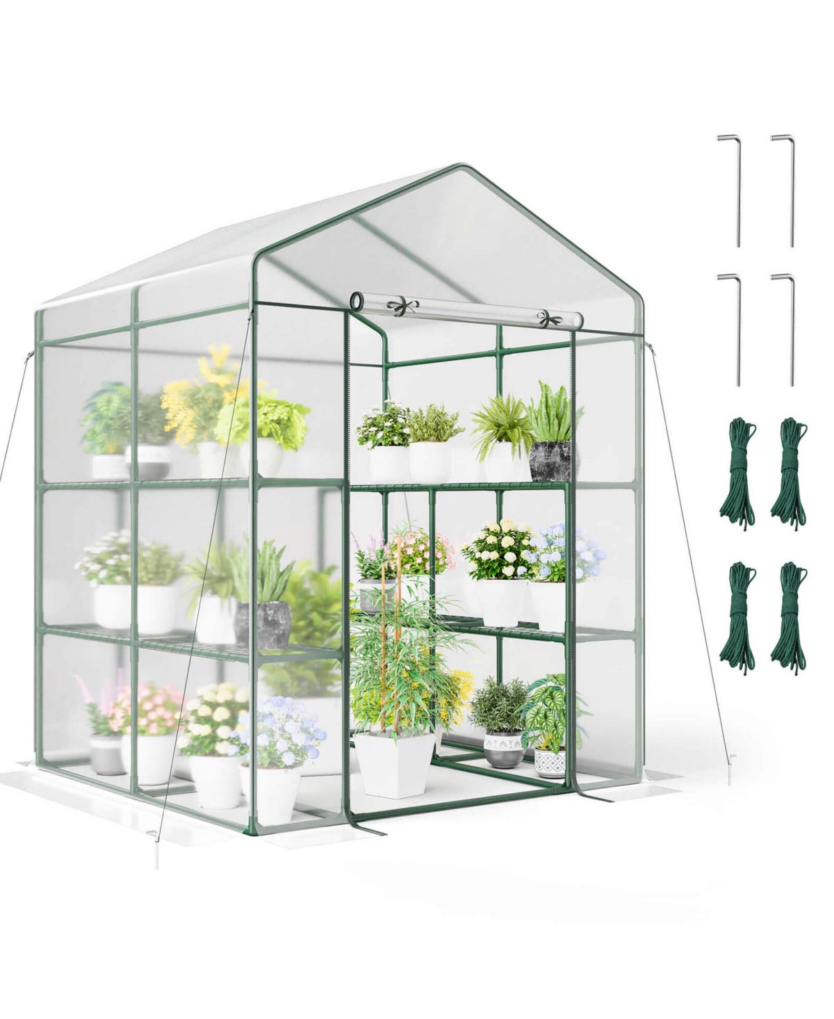 Click here for Portable Mini Greenhouse with 3 Tiers 8 Shelves Ro... prices