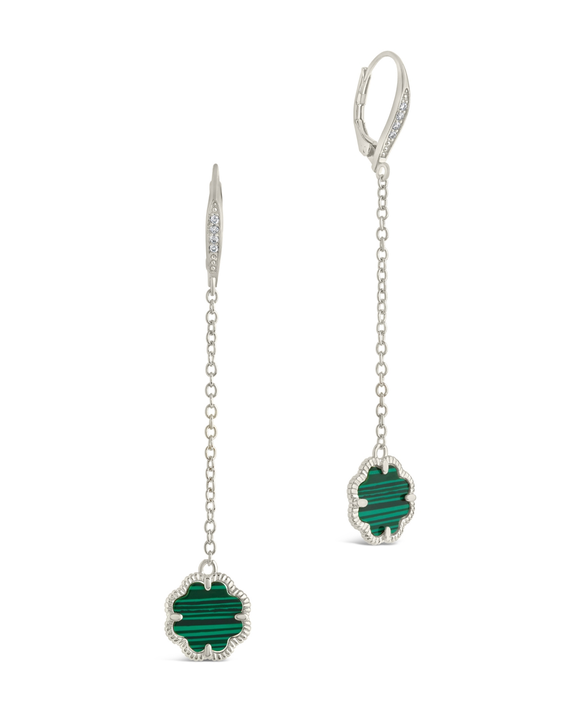 Click here for Sterling Forever Rose Petal Long Drop Earrings - S... prices