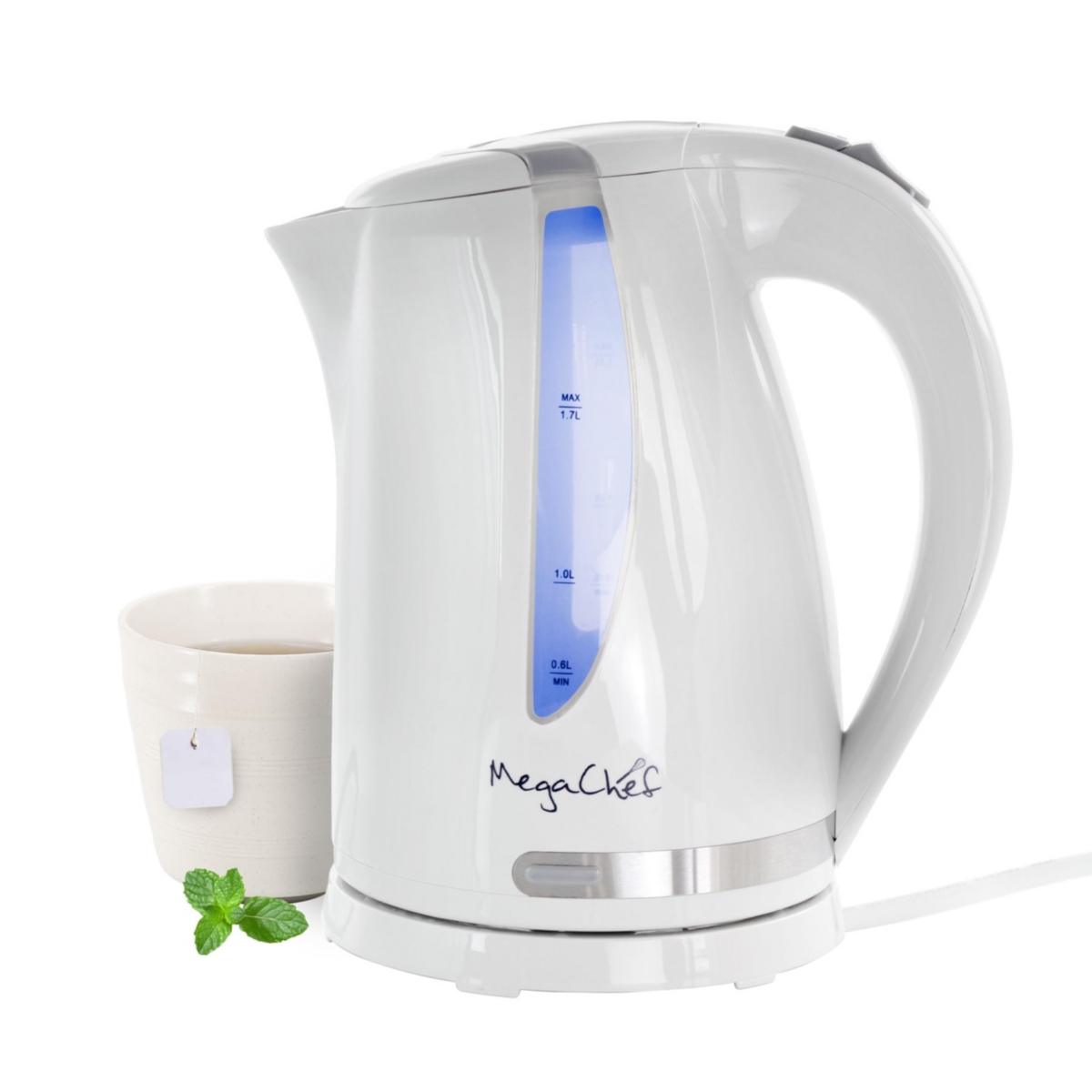 Click here for MegaChef 1.7 Quart Plastic Electric Tea Kettle- Wh... prices