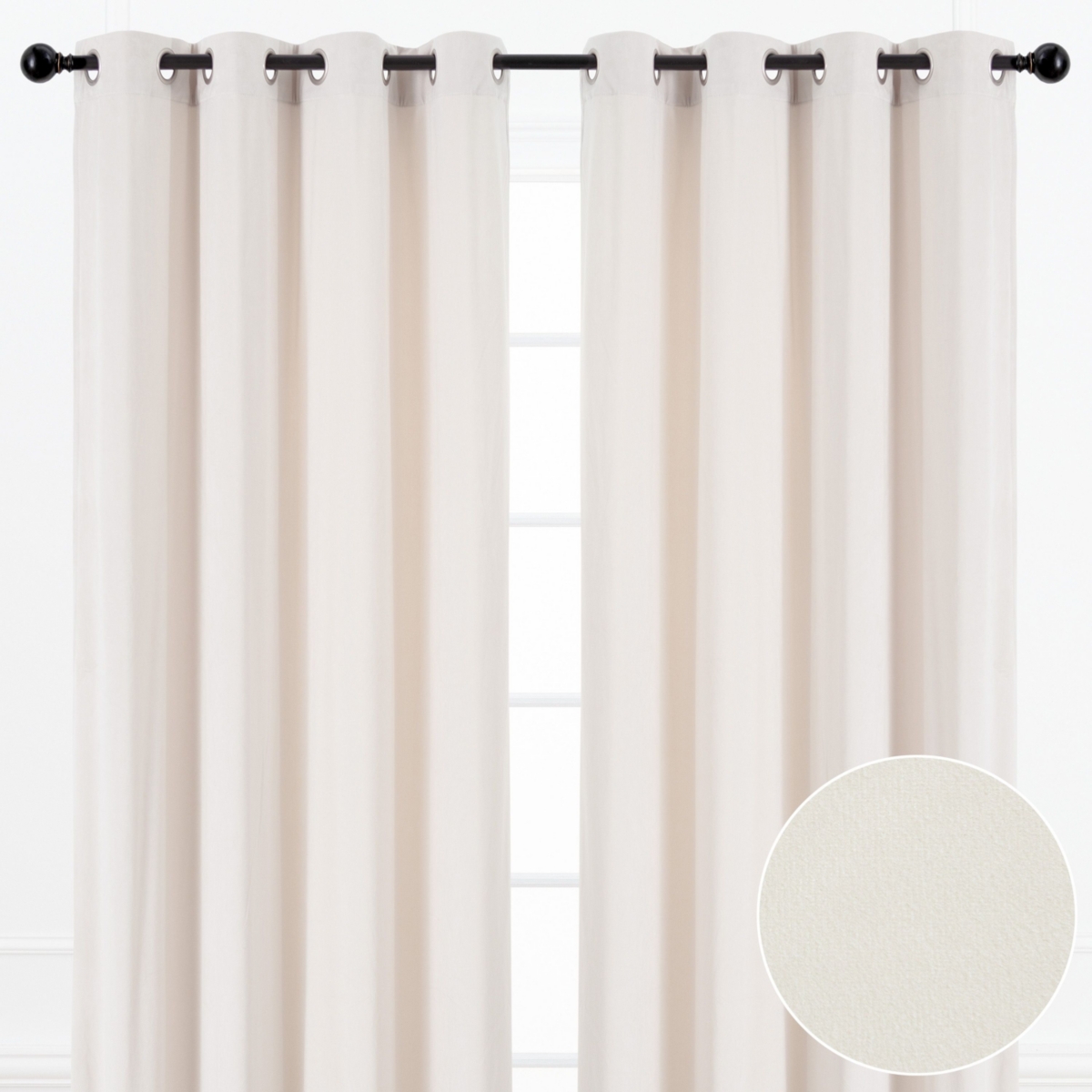 Click here for Chanasya Premium Taupe Velvet Curtains Panel Set 2... prices