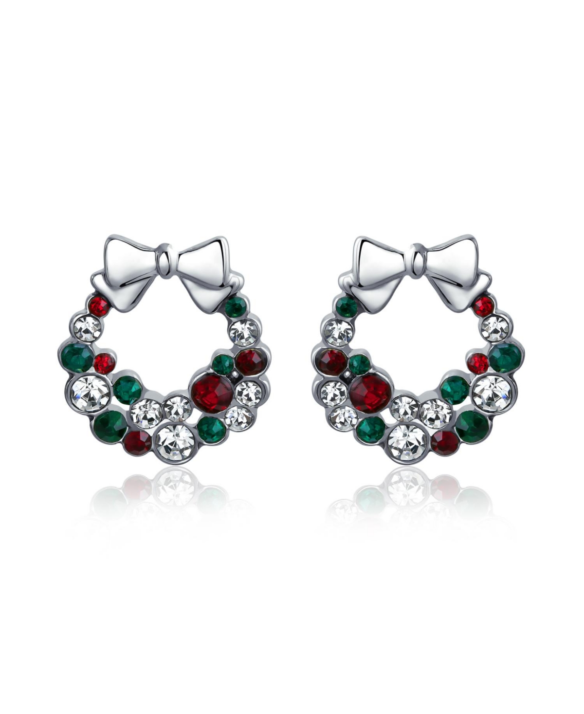 Click here for Bling Jewelry Fashion Sparkling Christmas Bow Red... prices